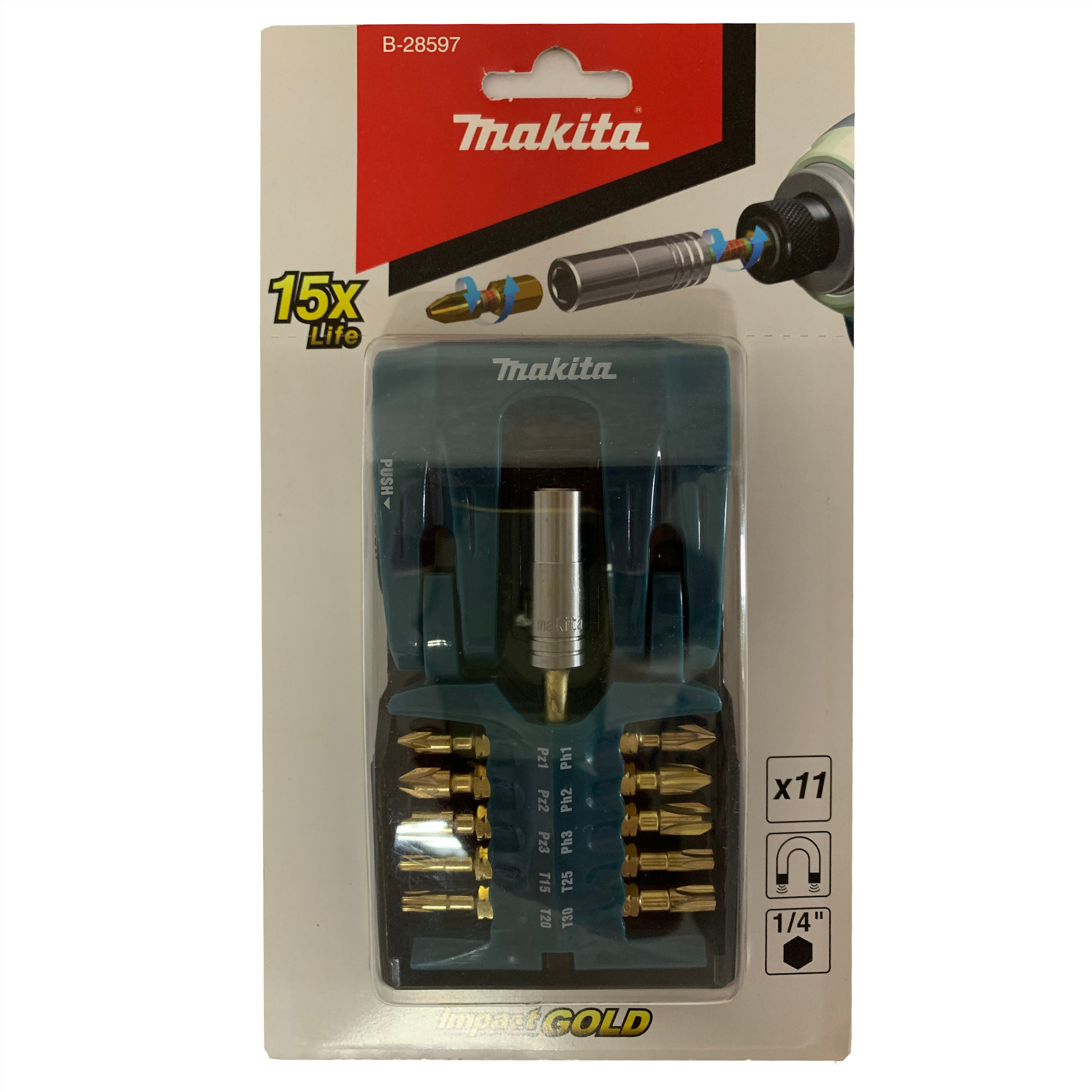 Makita Bit Box 11tlg. Torsionbits Set mit Magnethalterf für ...